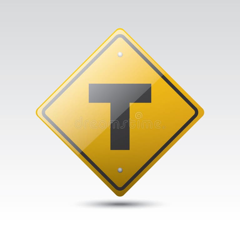T-junction Sign. Vector Illustration Decorative Design Stock Vector ...