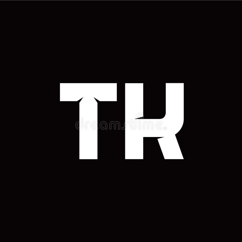 T K Letter Monogram Style Initial Logo Template Stock Illustration ...