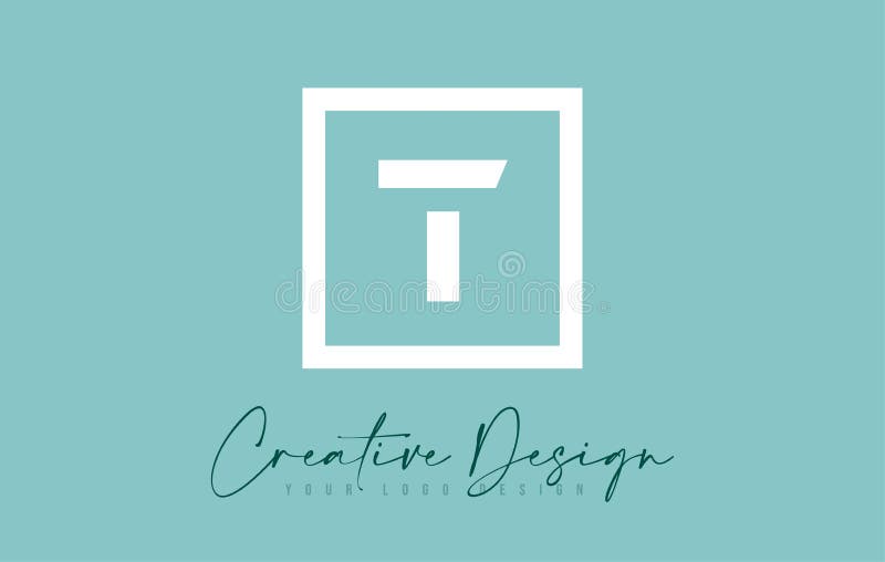 T Letter Icon Design with Creative Modern Look and Teal Background ...