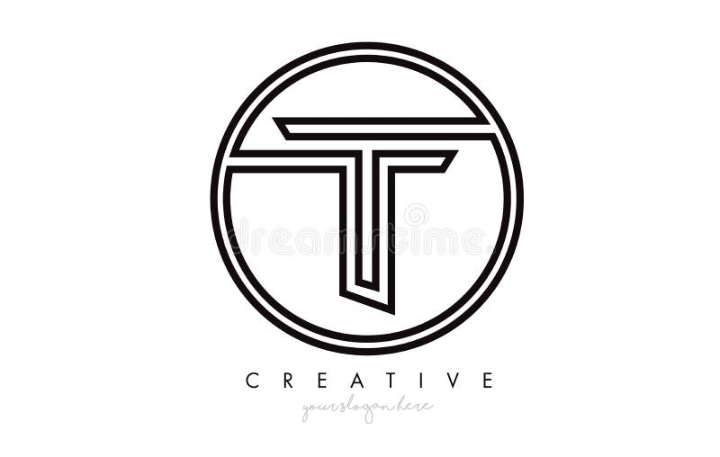 T Letter Icon Logo Design with Monogram Creative Look. Letter Circle ...