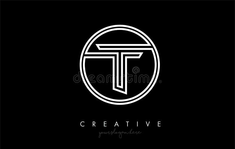 T Letter Icon Logo Design with Monogram Creative Look. Letter Circle ...