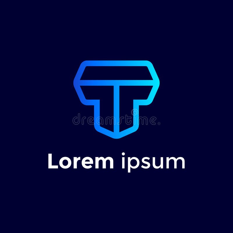 T Letter Logo Design Vector Template Stock Vector - Illustration of ...