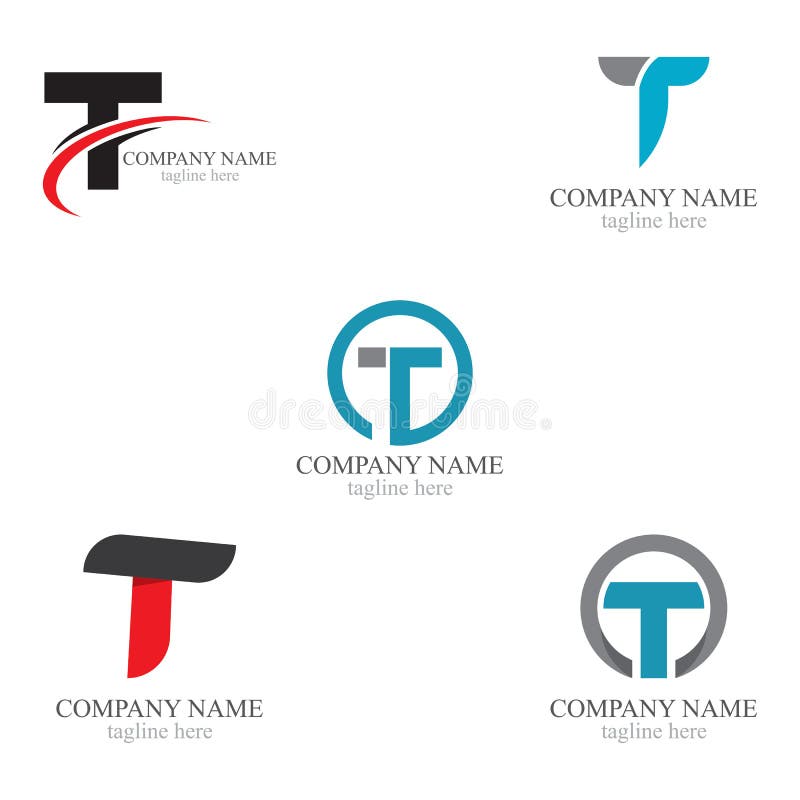 T Letters Logo and Symbols Template Icons App. Stock Vector ...