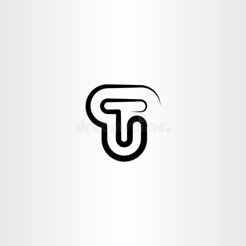 T Line Letter Black Logo Symbol Sign Vector Stock Vector - Illustration ...