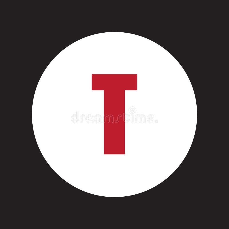 Letter N with Red Impact Font in Yellow Circle Stock Vector ...