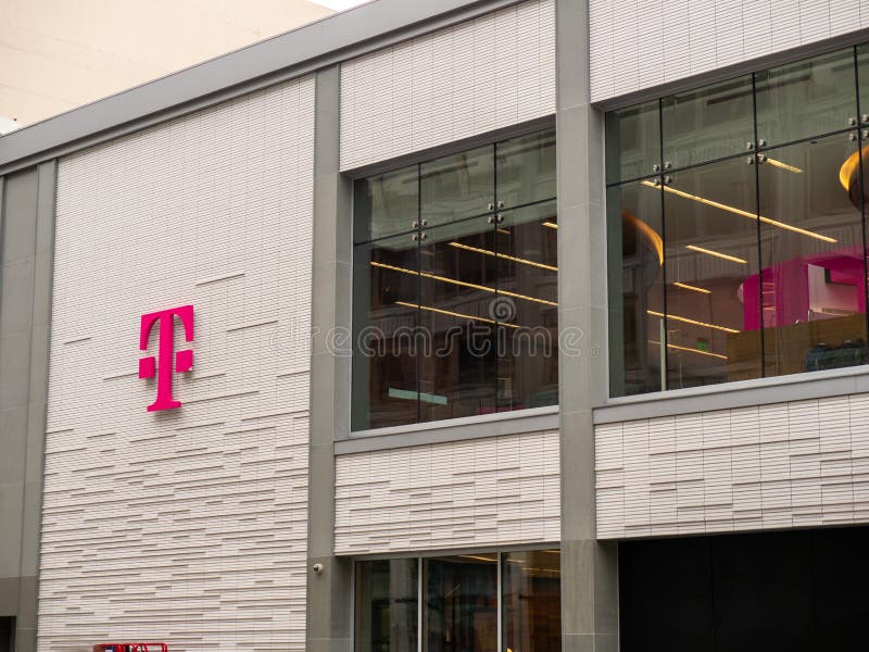 T-Mobile Logo on Flagship Store in Downtown San Francisco Editorial ...
