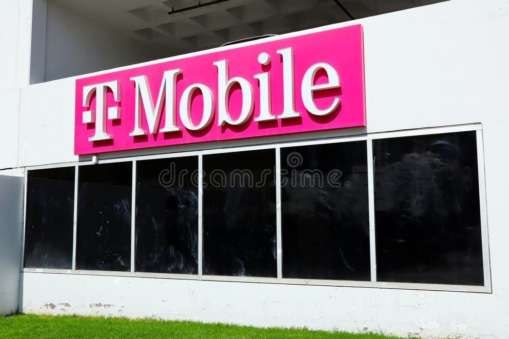 T-Mobile Sign. United States-based Wireless Network Operator Editorial ...