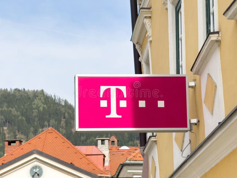 T-mobile Store Sign on Building Facade in Mountain Town Editorial Photo ...