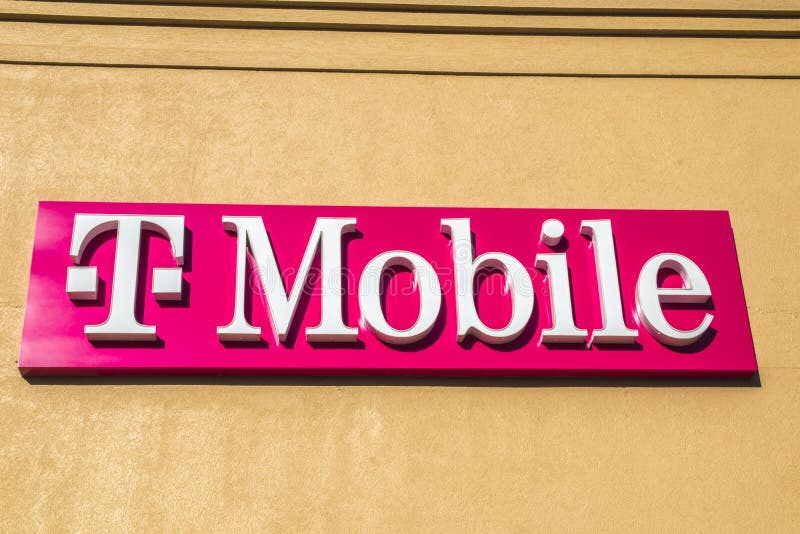 T-Mobile wall sign editorial stock image. Image of building - 202328639