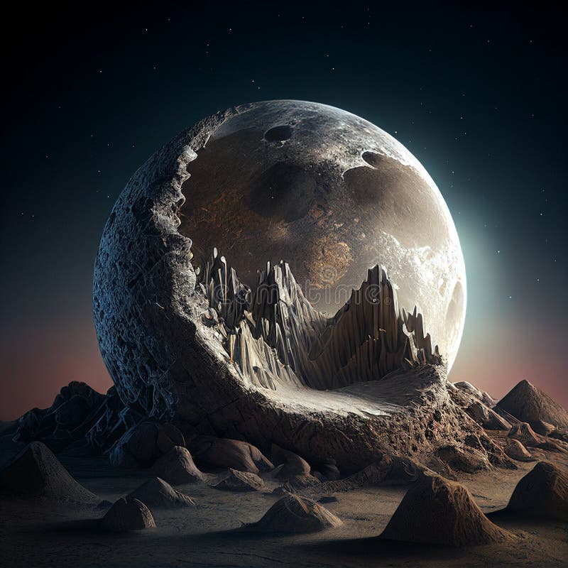 On the Moon Earth Mars Planet Solar System Desert Hot White Stock ...