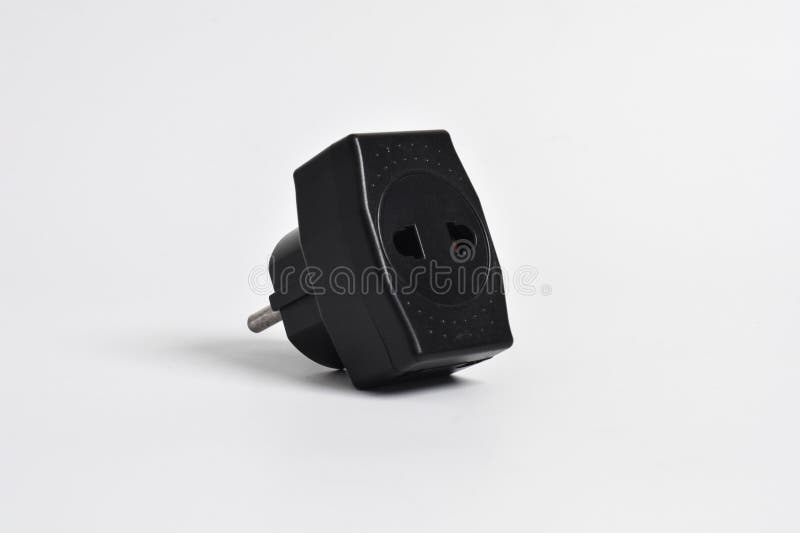 T Plug, with 3 Plug Holes, Electric Plug Socket Adapter Stock Image ...