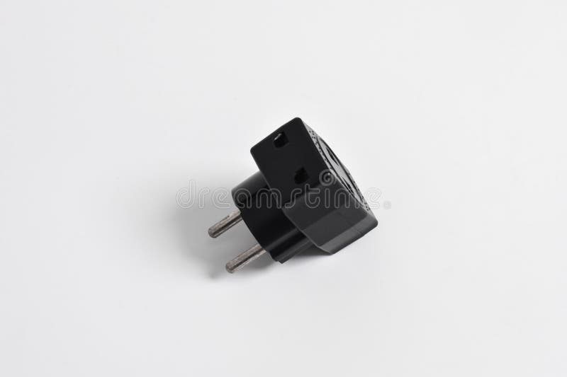 T Plug, with 3 Plug Holes, Electric Plug Socket Adapter Stock Photo ...