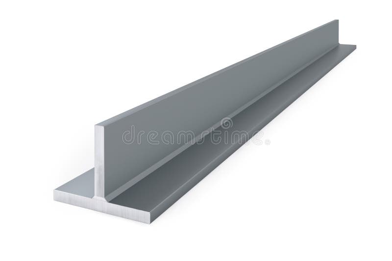 T Profile or Structural Tee Steel Beam Stock Illustration ...