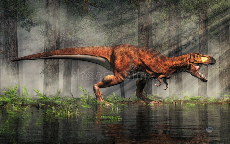 T-Rex door Forest Lake stock illustratie. Illustratie bestaande uit ...