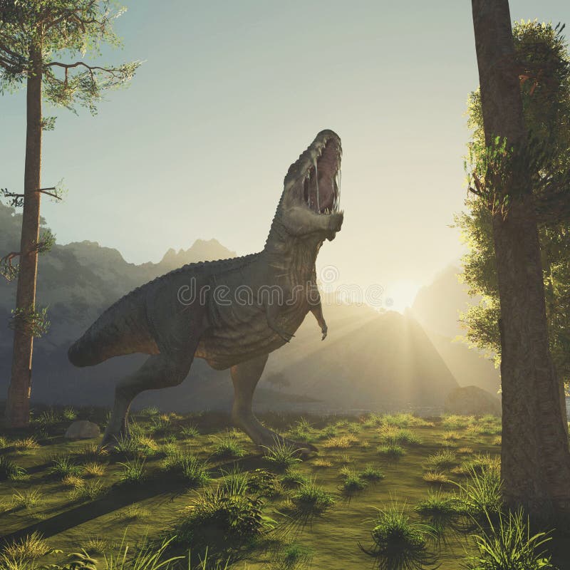 T rex jungle stock illustration. Illustration of beast - 216606583