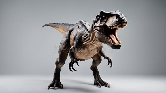 T Rex in Front of a Background T-Rex Dinosaur on White Background Front ...