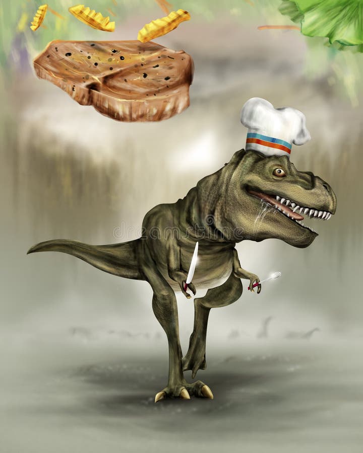 T-REX Hungry stock illustration. Illustration of food - 30549445