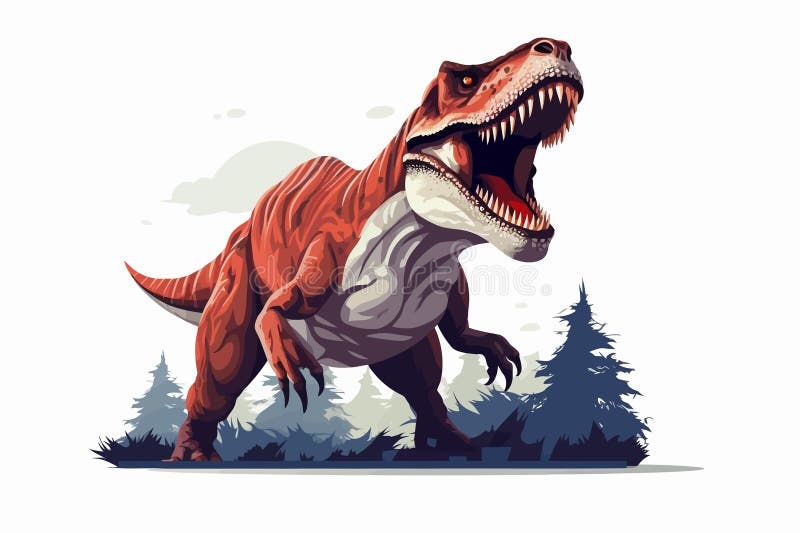 T-rex Isolated Vector Style Illustration Stock Vector - Illustration of ...