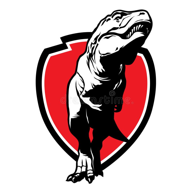 T-rex Label Template on White. Stock Illustration - Illustration of ...