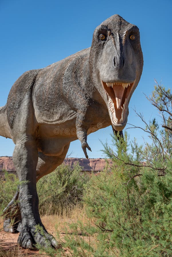 T-Rex poses for a picture. stock image. Image of dinosaur - 129404141