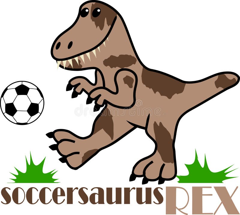 Cartoon Triceratops Playing Soccer Stock Vector - Illustration of ball ...