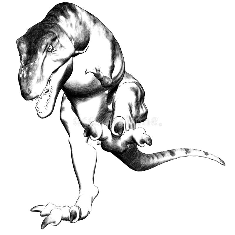 Dinosaur Chase stock illustration. Illustration of chase - 41557620