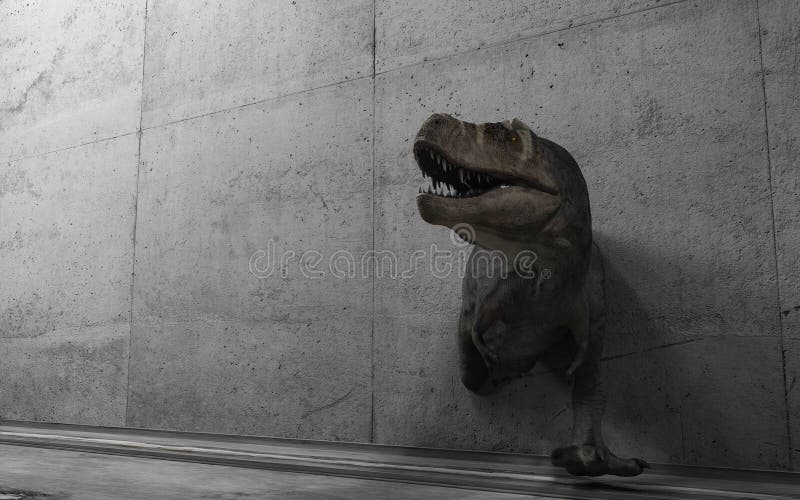 T rex wall stock illustration. Illustration of explore - 189387205