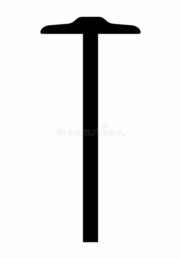T ruler dark silhouette stock illustration. Illustration of mechanical ...