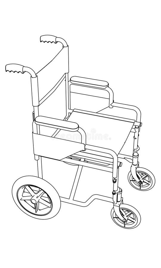 Wheelchair Design Medical Element Stock Illustration - Illustration of ...