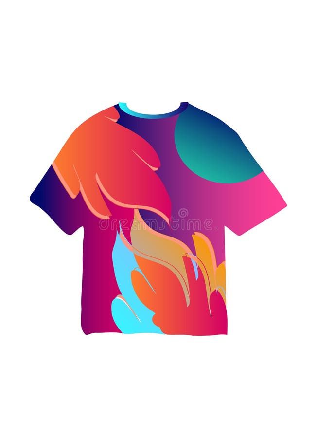 T-shirt with Abstract Background. Vector Illustration Stock ...