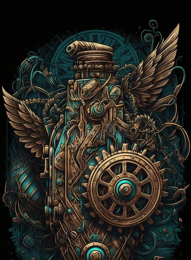 A T-shirt Based on Mechanical Engineering Generative AI Stock ...