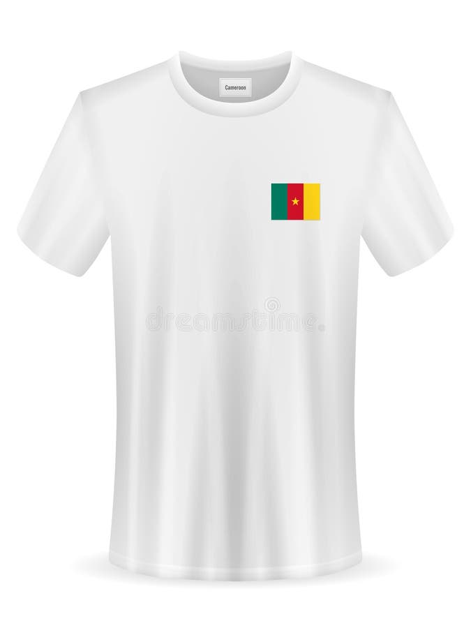 T-shirt with Cameroon flag stock illustration. Illustration of fashion ...