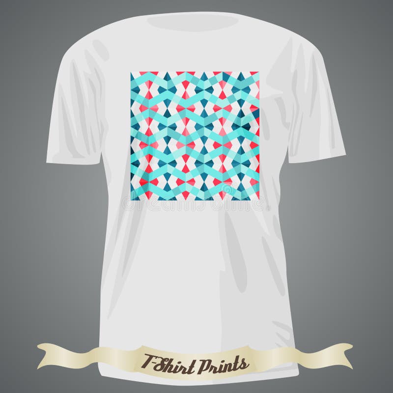T-shirt Design with Abstract Pattern Stock Vector - Illustration of ...