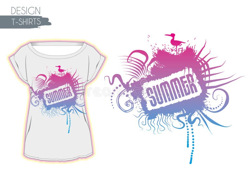 T-shirt Design. Fashion Look Stock Vector - Illustration of positive ...
