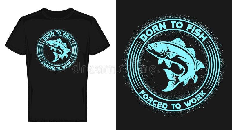 T-shirt Design Samples with Illustration of a Fish Stock Illustration ...