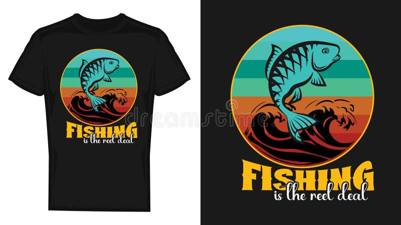 T-shirt Design Samples with Illustration of a Fish Stock Vector ...