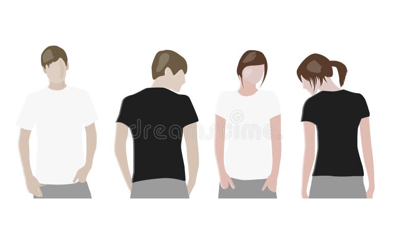 T-shirt Design Templates (front & Back) Stock Vector - Illustration of ...