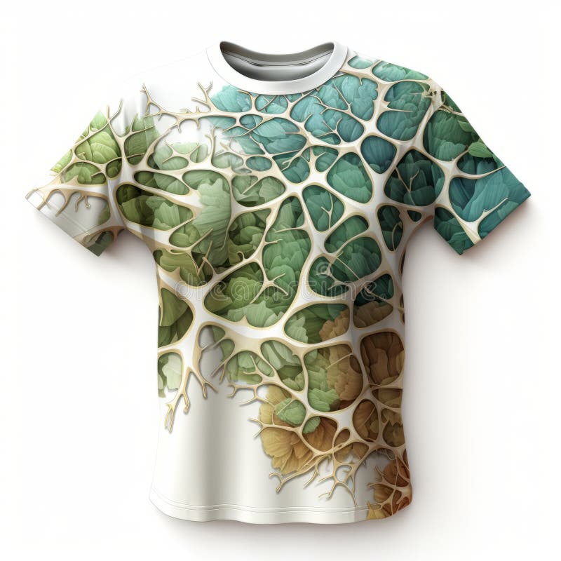Organic Texture Design T-shirt with Man-made Cell Motif Stock ...