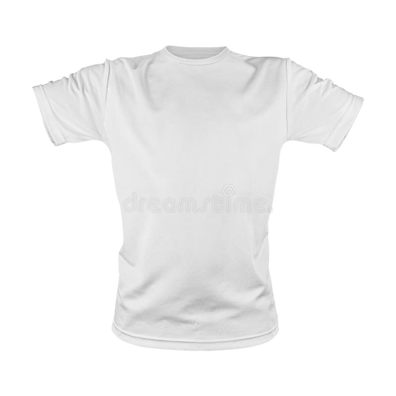 T-Shirt Front View on White Background Stock Illustration ...