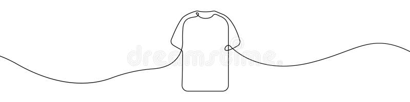 T-shirt Icon Line Continuous Drawing Vector. One Line T-shirt Icon ...