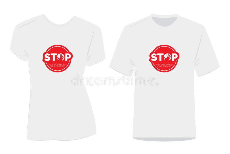 Please Keep Your Distance, Vector. T Shirt Design Isolated Stock Vector ...