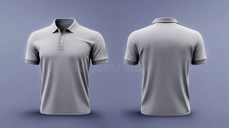 T-shirt Mockup Template, Front and Back Stock Illustration ...