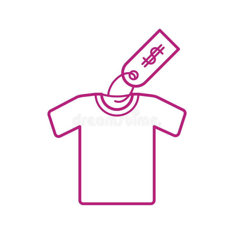 T-shirt with Price Tag. Vector Illustration Decorative Design Stock ...