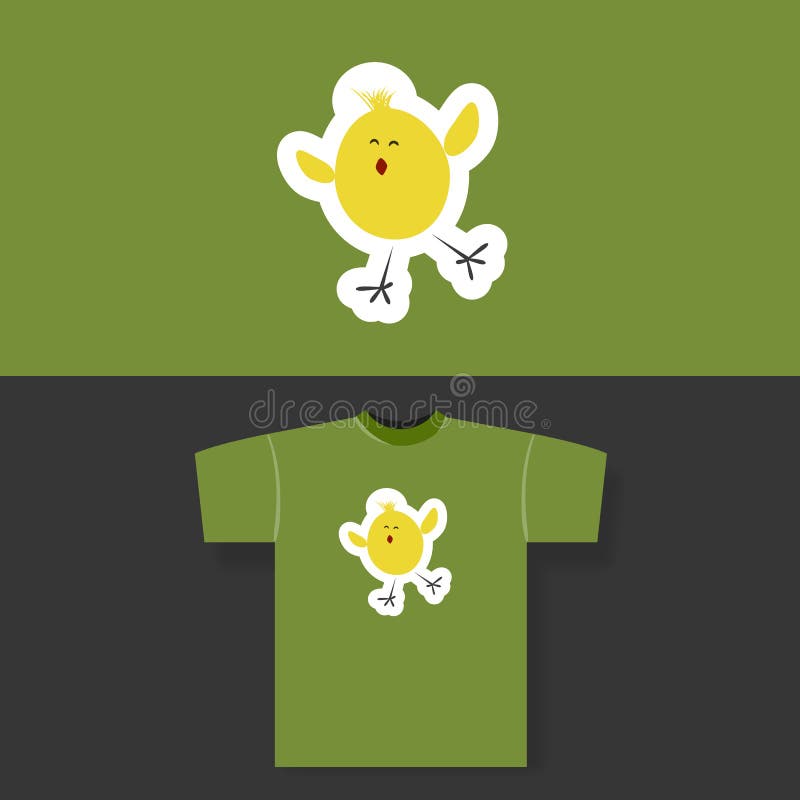 T-shirt Print Design Concept with Small Chicken Stock Vector ...