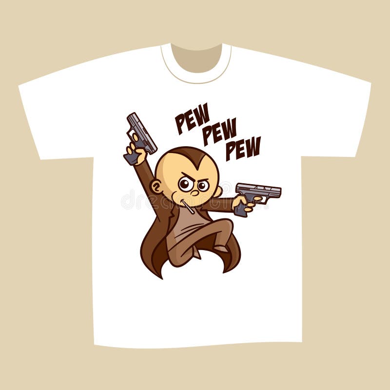 T-shirt Print Design Superhero Gun Man Stock Vector - Illustration of ...