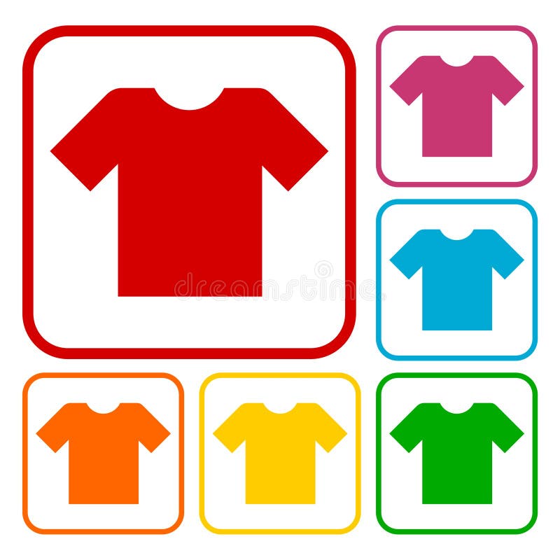 T-shirt Sign Icon. Clothes Symbol Stock Vector - Illustration of seal ...