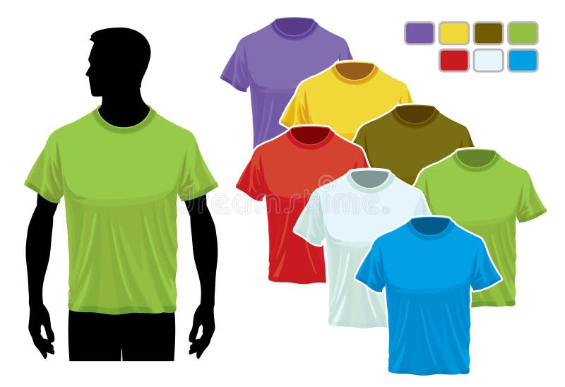 Color T-shirt Design Template. Vector. Stock Vector - Illustration of ...