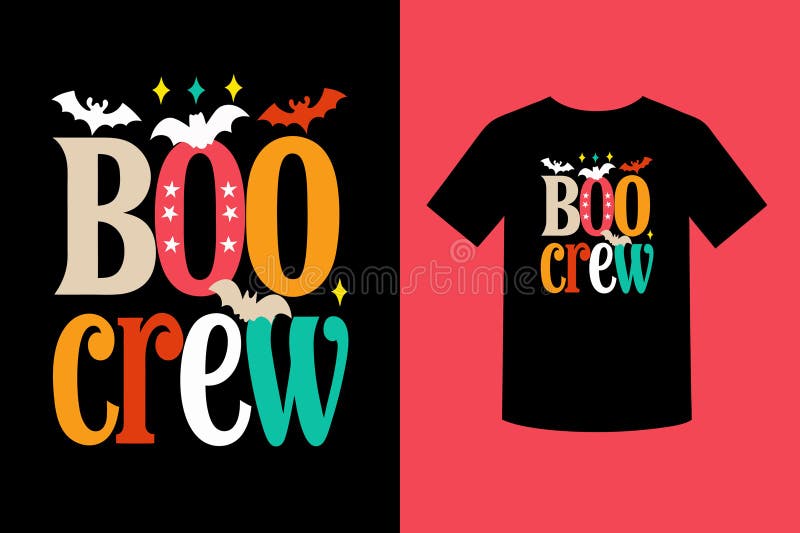 Boo Crew Halloween T-Shirt Design Stock Vector - Illustration of party ...