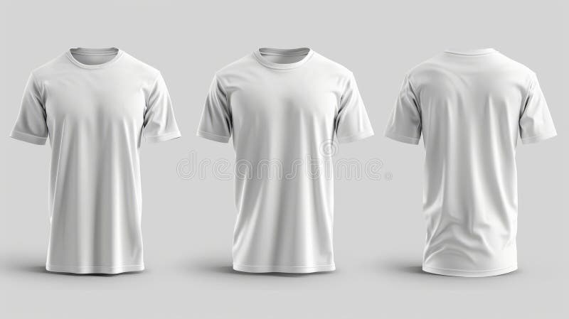The T-shirt Template Set Includes Front, Side, and Back Views. Modern ...
