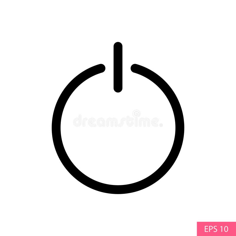 Shutdown Button Red Color Crystal with Shutdown Icon Symbol Stock ...